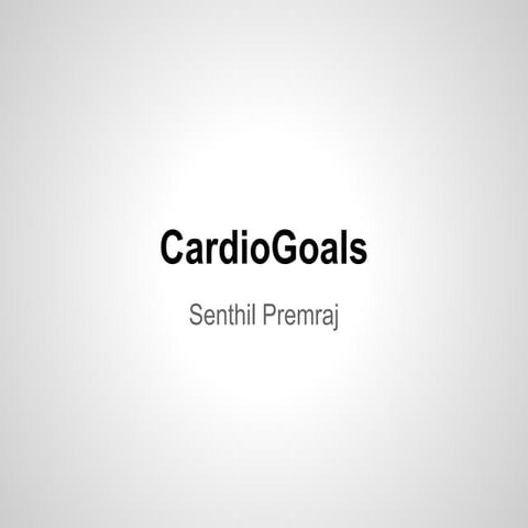 Cardio goals | PDF