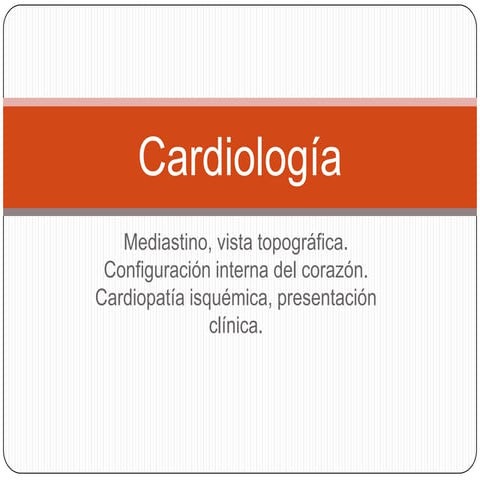 Cardiología instituto n2 | PPTX