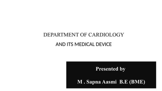Department of cardiology | PPTX