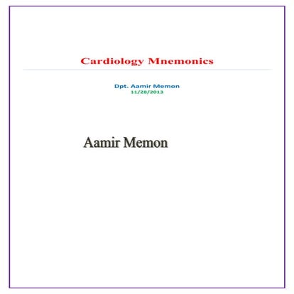 Hematology mnemonics | PDF