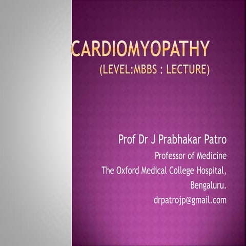 Cardiomyopathy | PPT