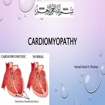 Cardiomyopathy | PPTX