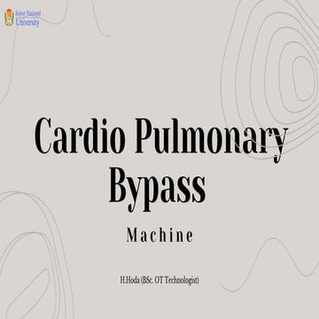 Heart Lung Machine / Cardiopulmonary Bypass Machine | PDF