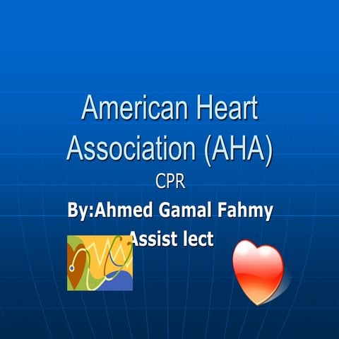 Cardiopulmonary Resuscitation Ahmed .ppt