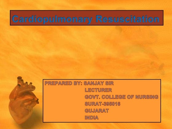 Cardiopulmonary resuscitation ppt | PPTX | First Aid | Injuries