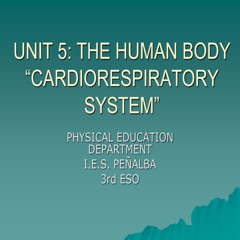 Cardiorespiratory system 3º | PPTX