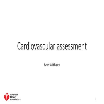 Cardiovascular aessessment | PPT