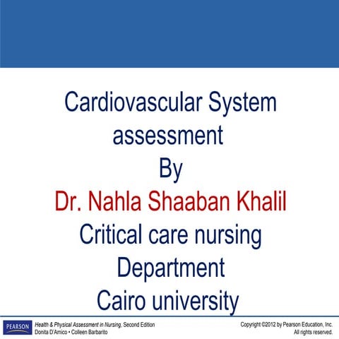 Cardiovascular assessmented 2018 | PPT