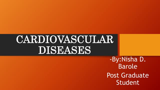 Cardiovascular disease | PPTX