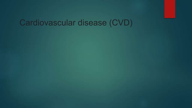 Cardiovascular disease | PPTX