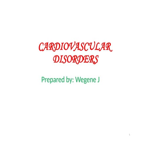 Cardiovascular disorders | PPT
