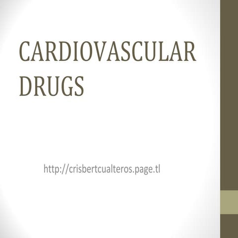 Cardiovascular Drugs | PPT