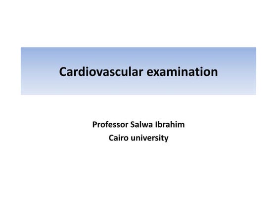 Cardiovascular examination | PPTX | Heart and Cardiovascular Diseases ...