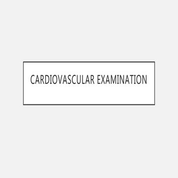 Cardiovascular examination | PPTX