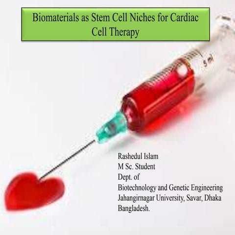 Cardiovascular stem cell therapy | PPTX