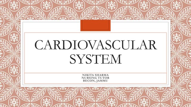 Blood vessels: Arteries, Veins and Capillaries | PPTX