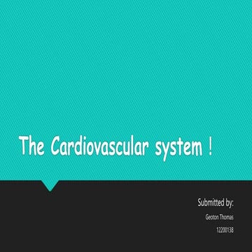 This is a ppt about cardiovascular system | PPT