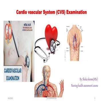 Cardio vascular system (cvs) examination | PPTX