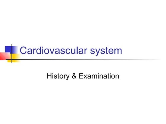 Cardiovascular examination | PPTX | Heart and Cardiovascular Diseases ...