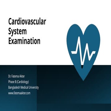 Cardiovascular examination | PPTX