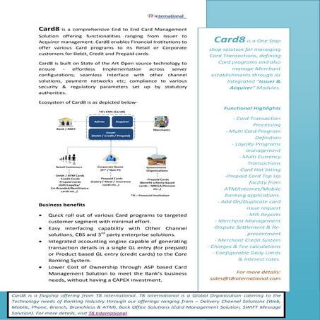Card management solution (card8) brochure | PDF