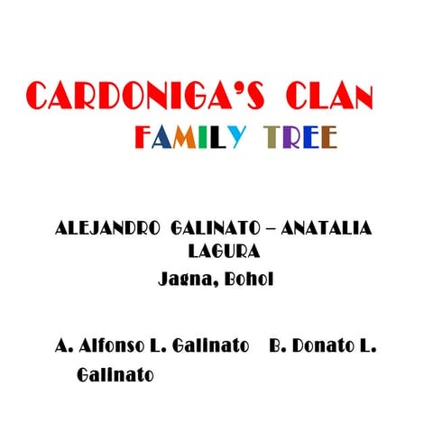 Cardoniga\' Clan Family Tree | PPT