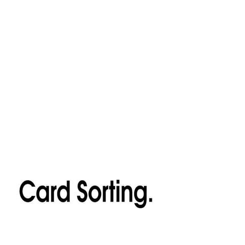 Card Sorting | PDF