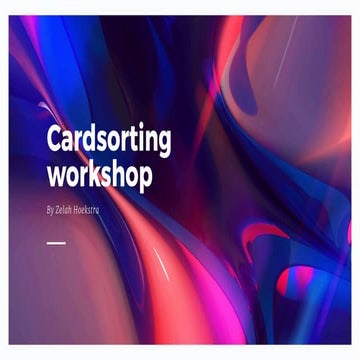 Workshop cardsorting | PPT