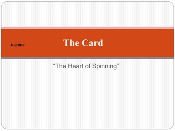 Carding machine | PPT