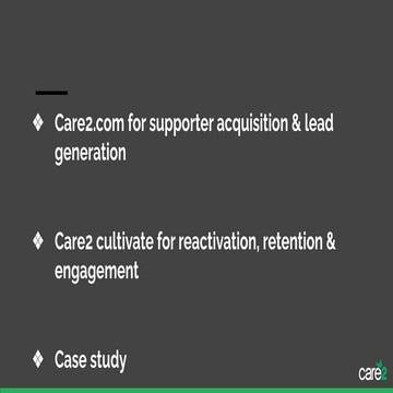 The Care2 Cultivate platform | PDF