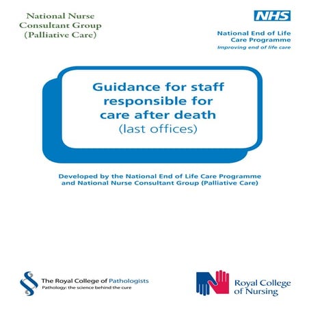 Guidance for staff responsible for care after death | PDF