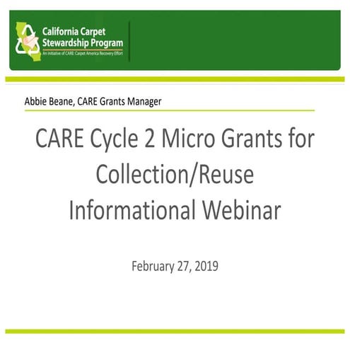 CARE Grant Cycle 2 Micro Grants Webinar | PPT