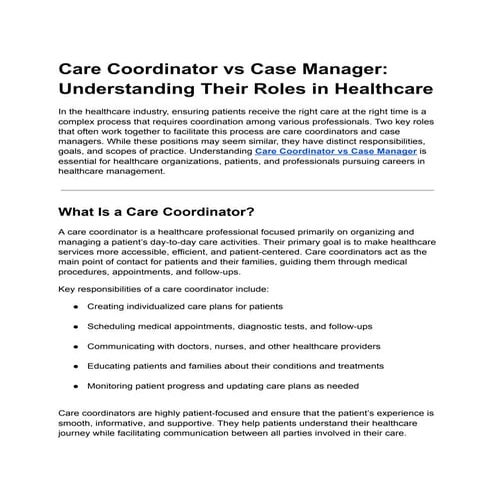 Care Coordinator vs Case Manager_ Understanding Their Roles in ...