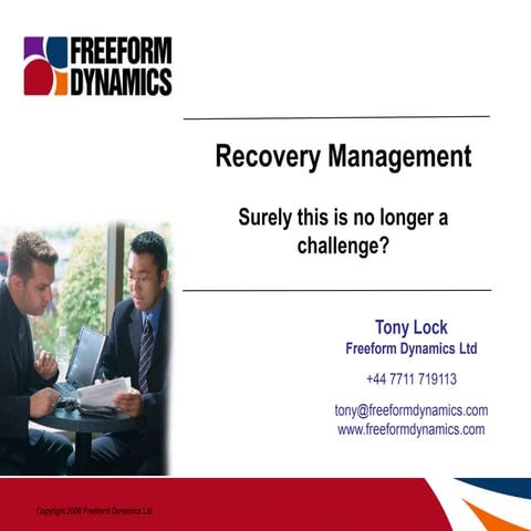 Recovery Management | PPTX | Databases | Computer Software and Applications