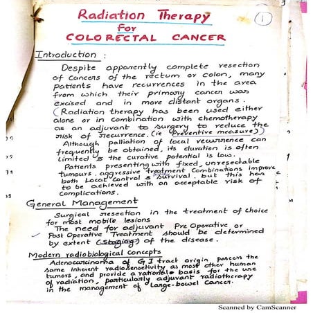 Radiation Therapy in Colon and Rectal Cancer - Multidisciplinary ...