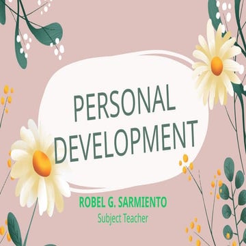 PERSONALITY DEVELOPMENT AND CAREER PATHWAYS | PPTX