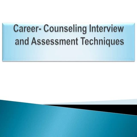 Career counseling interview | PPTX