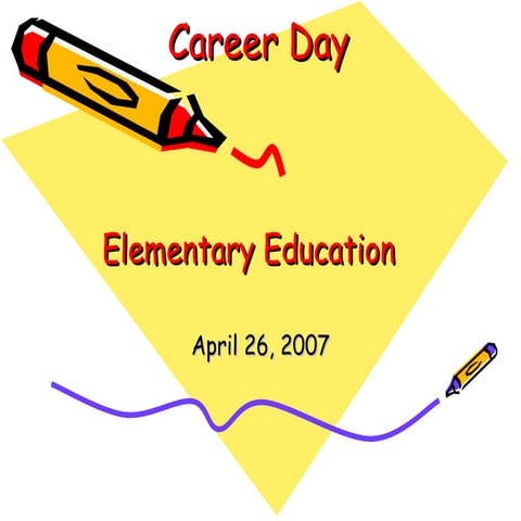 Career Day '07 | PPT | Primary Education | Education