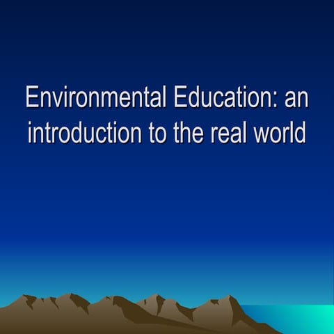 Career Environmental Education | PPT