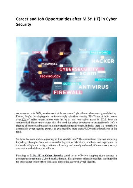 Exploring Careers in Cybersecurity Field | PPTX