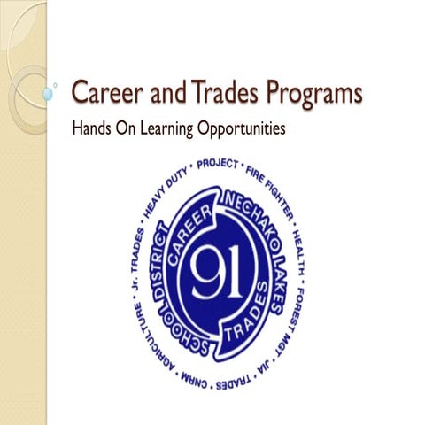 Career and Trades Programs - Nechako Lakes | PDF