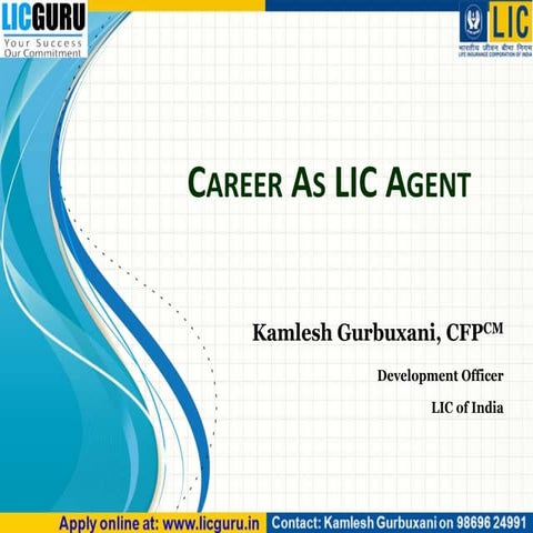 Career as LIC Agent 2014 | PPSX