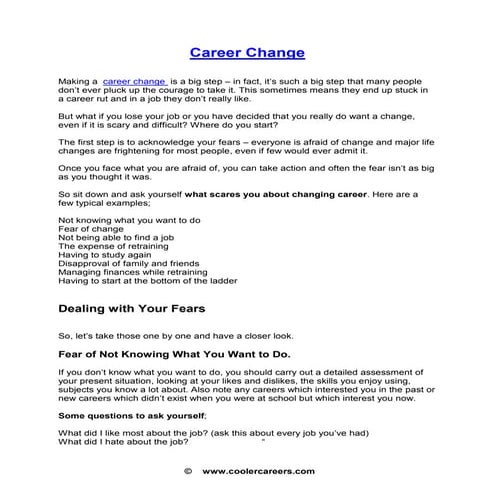 Career change | PDF