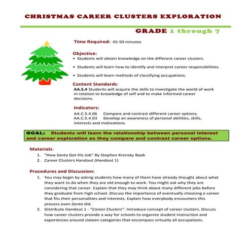 Career Clusters Exploration | PDF | Career Planning | Careers