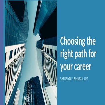 CAREER COUNSELING "Choosing the right path for your career".pptx