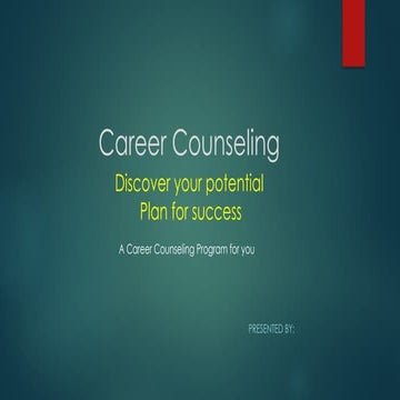 Career Counseling Seminars Career Counseling Seminars | PPTX