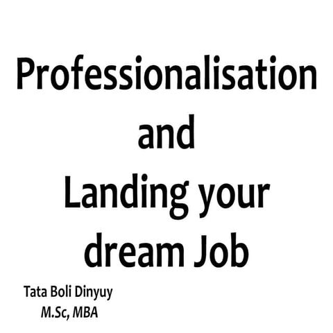 Career development and landing your dream job (example of an english ...