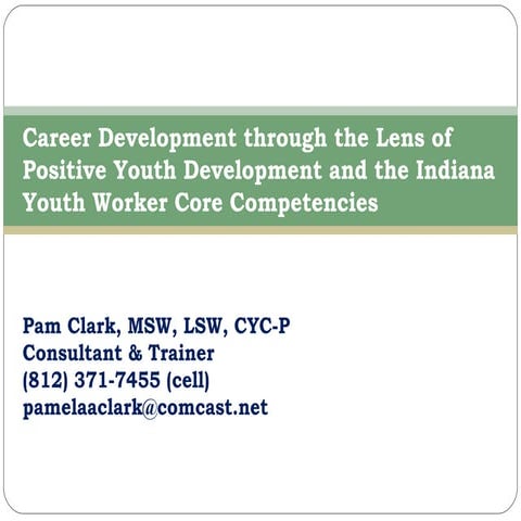 Career development through the lens of positive youth development | PPT