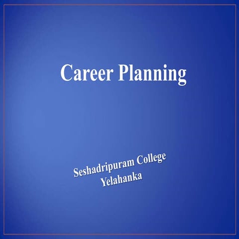 career exploration and planning for mba.ppt