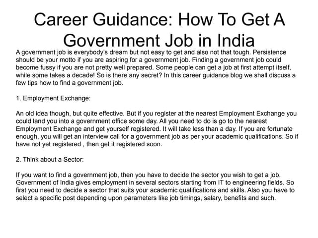 Central govt jobs ppt | PPTX
